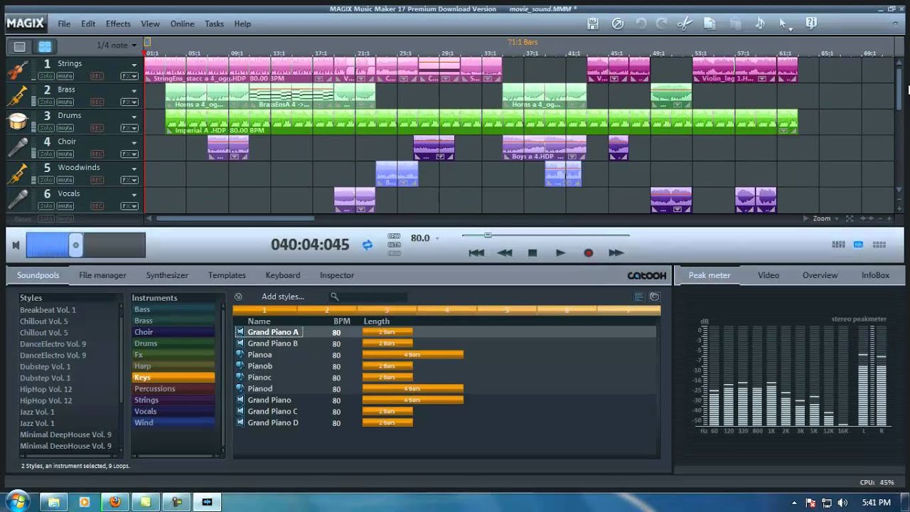 My first music using MAGIX Music Maker 17