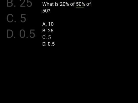 What is 20% of 50% of 50?