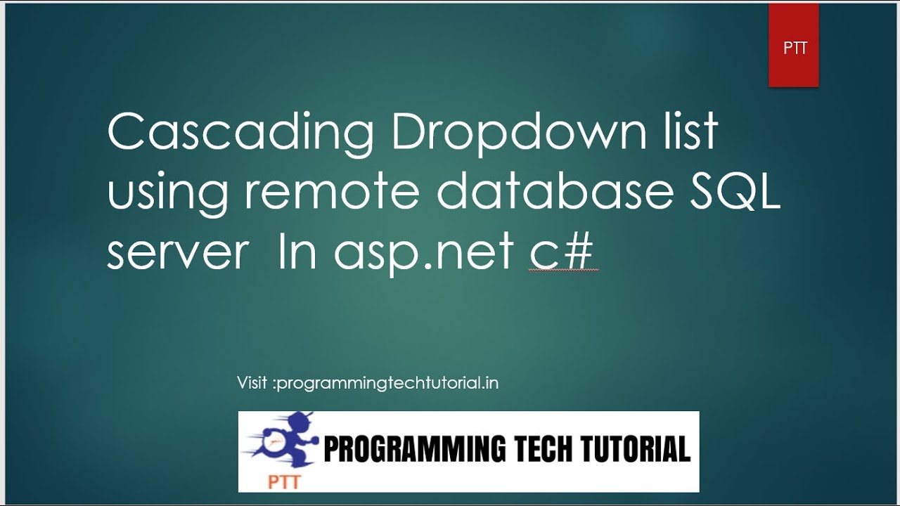 asp.net c# cascading dropdownlist remote database sql server #ProgrammingTechTutorial
