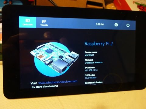 RPI 2 and the official 7" LCD using Windows 10 IoT
