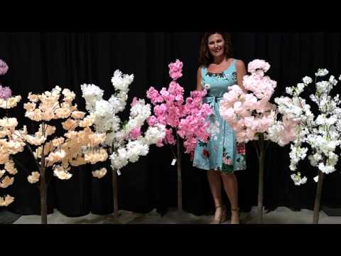 ShopWildThings Artificial Flowering Trees Cherry Blossom, Dogwood in Pinks, Whites, Peach Beautiful!
