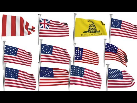 The Evolution Of US Flags | Timeline of USA flags