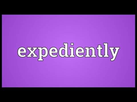 Expediently Meaning