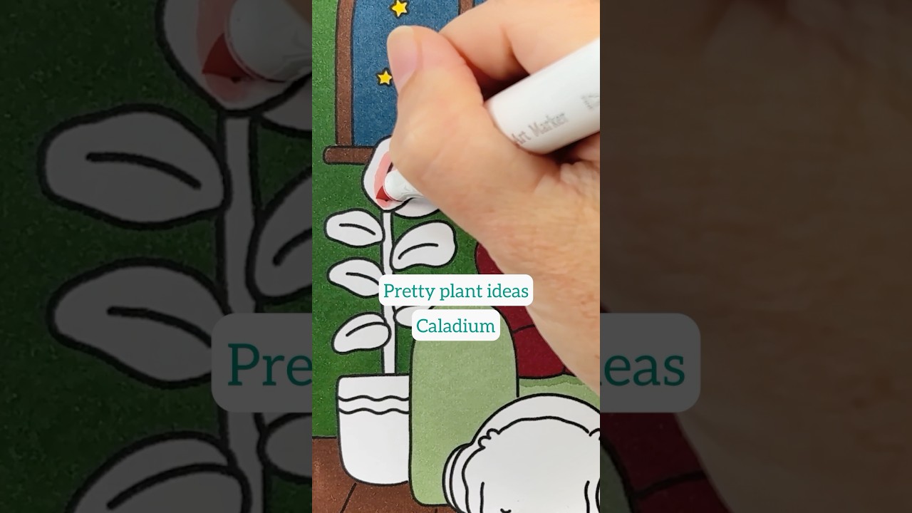 Coloring pretty plants with alcohol markers #colortube #coloring #colouring #coloringtutorial