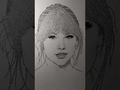 Drawing Taylor Swift Using her Name #typography #taylorswift #drawing