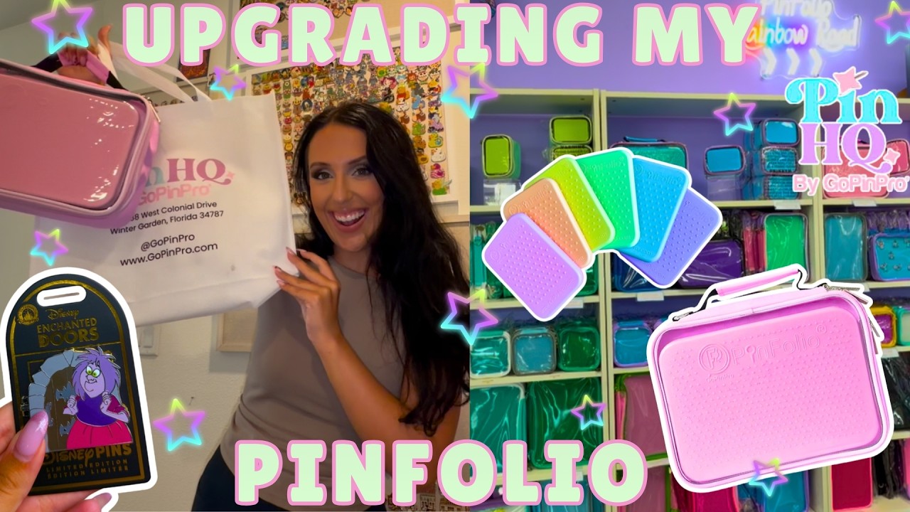 Pin Display Glow-Up! TIME TO UPGRADE MY PINFOLIO. Disney pin Tuesday, Epcot pin hunting, & Pin HQ!