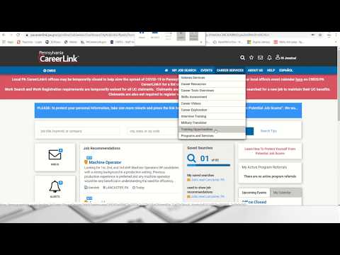 Navigating the PA CareerLink website