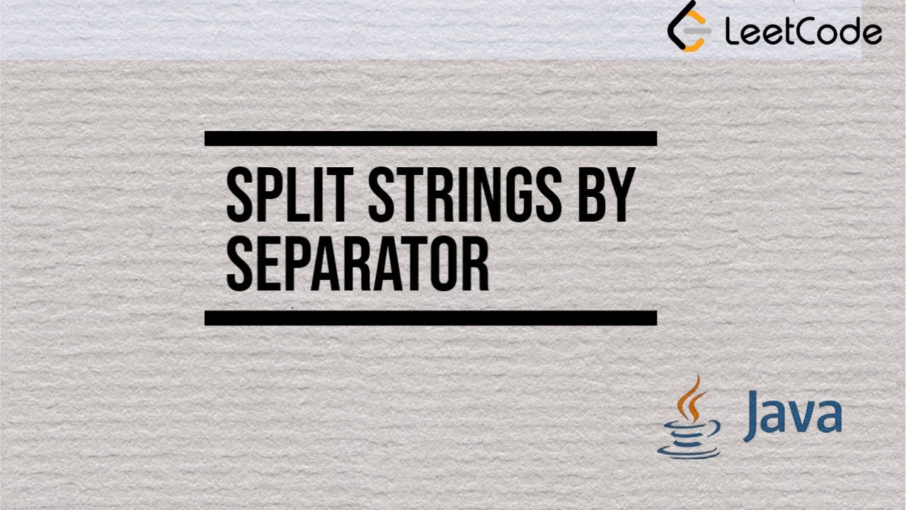 Split Strings by Separator #leetcode #leetcodequestionandanswers #arrays #googleinterview #strings
