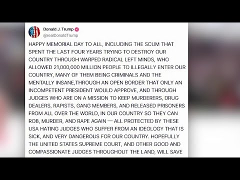 Trump's Fiery Memorial Day Message: Immigration, Crime, and Courts