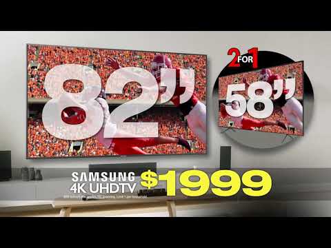 82" and 58" Samsung 4K TVs - BOTH for just $1999