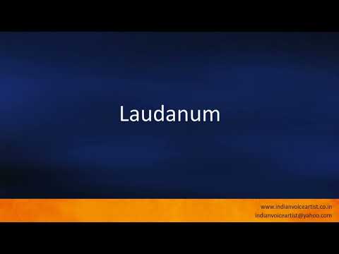 Pronunciation of the word(s) "Laudanum".