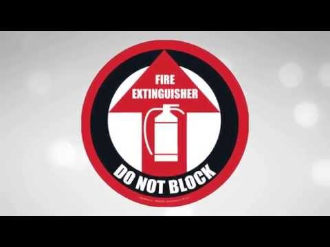 Do Not Block Fire Extinguisher Floor Sign - Stop-Painting