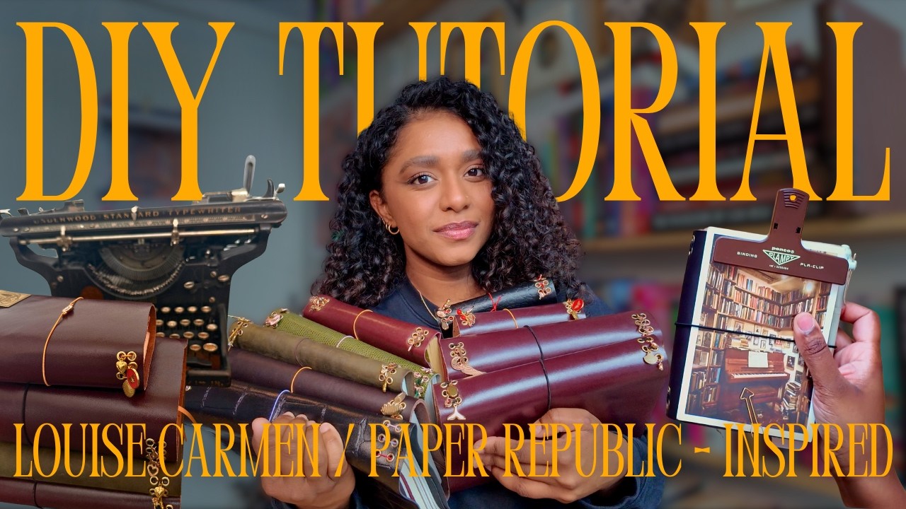 DIY Leather Traveler's Journal Tutorial on a Budget 📔 Louise Carmen & Paper Republic Inspired