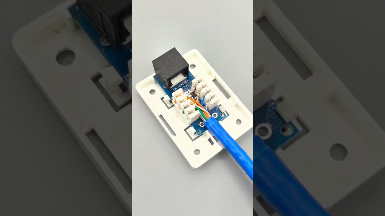 How To Install Modular RJ45 Cat6a Keystone Jack Surface Mount Box For Network Ethernet cable#cabling