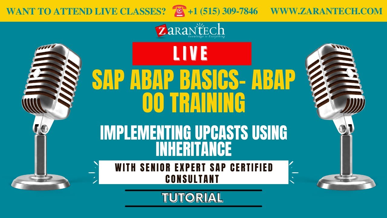 LIVE | Implementing Upcasts using Inheritance | SAP ABAP Basics - ABAP OO Training | ZaranTech