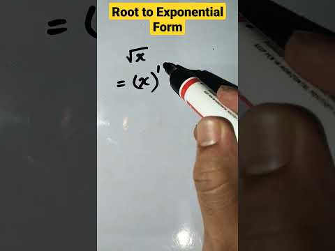 Square and Cube Root to the exponential form