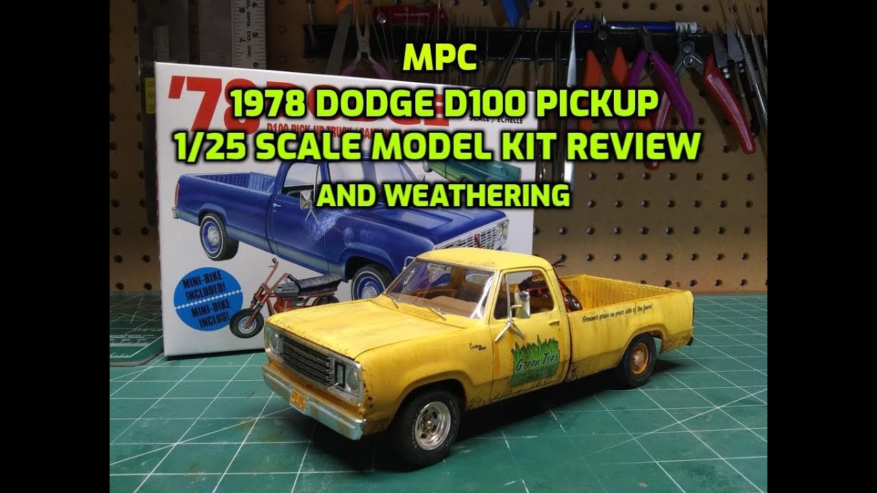 MPC 1978 Dodge D100 Pickup 1/25 Scale Model Kit Review Build MPC901