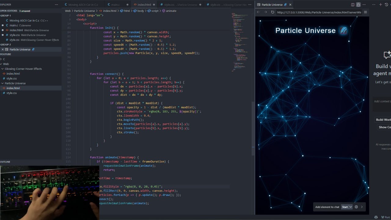 ASMR Programming - Particle Universe - No Talking