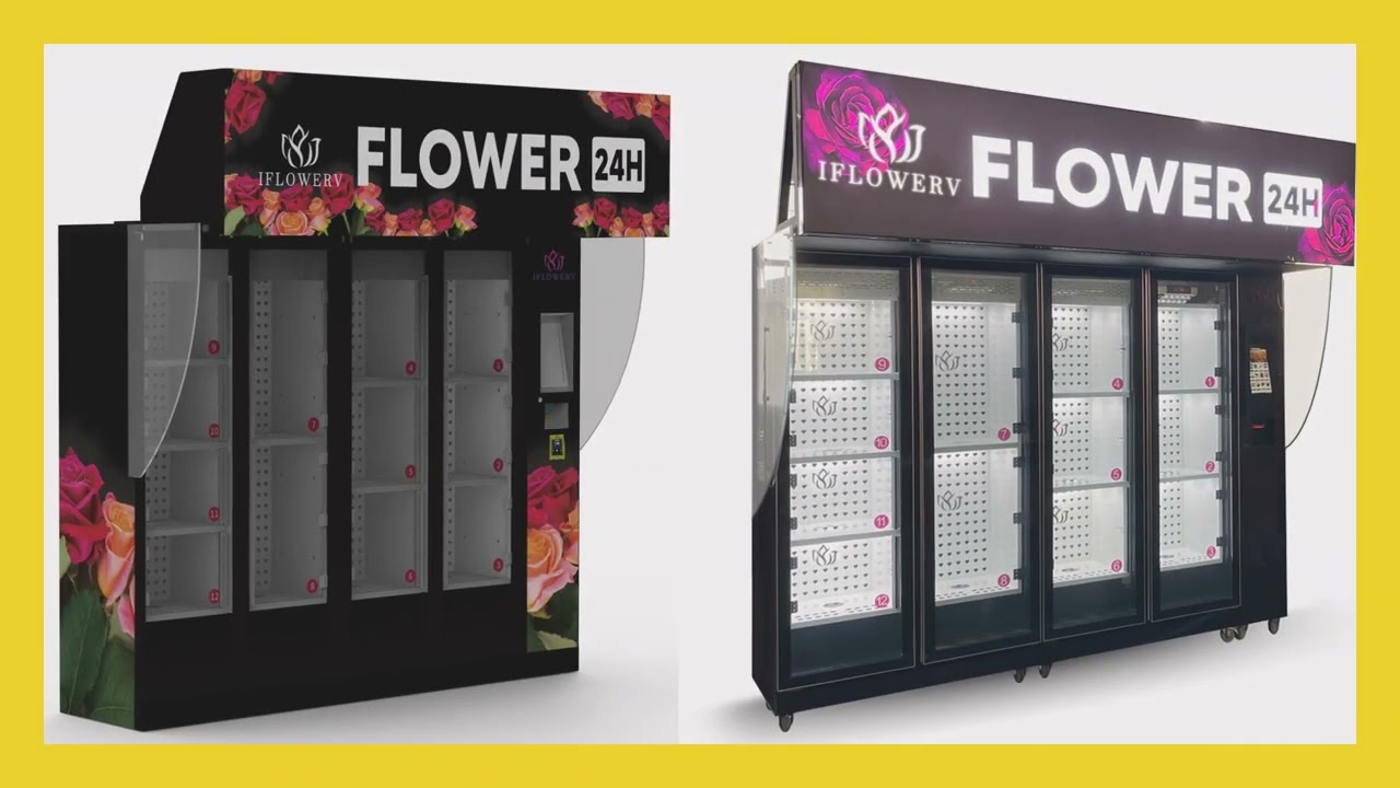 iflowerv Fresh flower vending machine.
