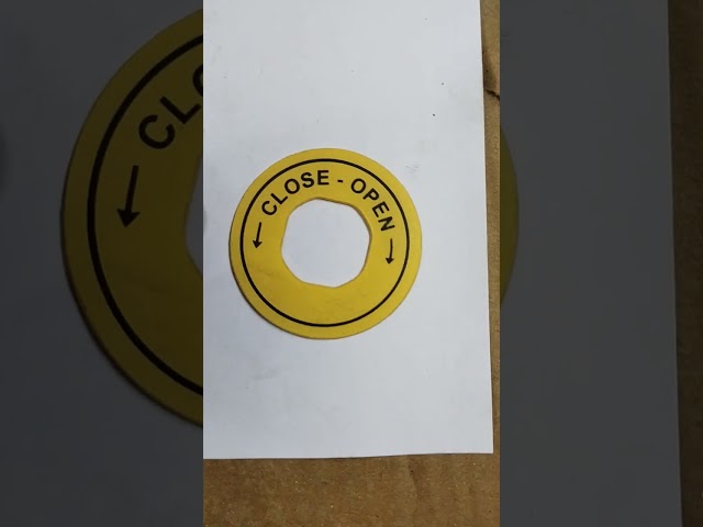 Printed Paper Open Close Label Panel Sticker, - Printed Paper Open ...