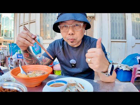 Early Morning Walk To Breakfast In Vientiane, Laos - Ban Mixay to Ban Sihom For Khao Piek ????????
