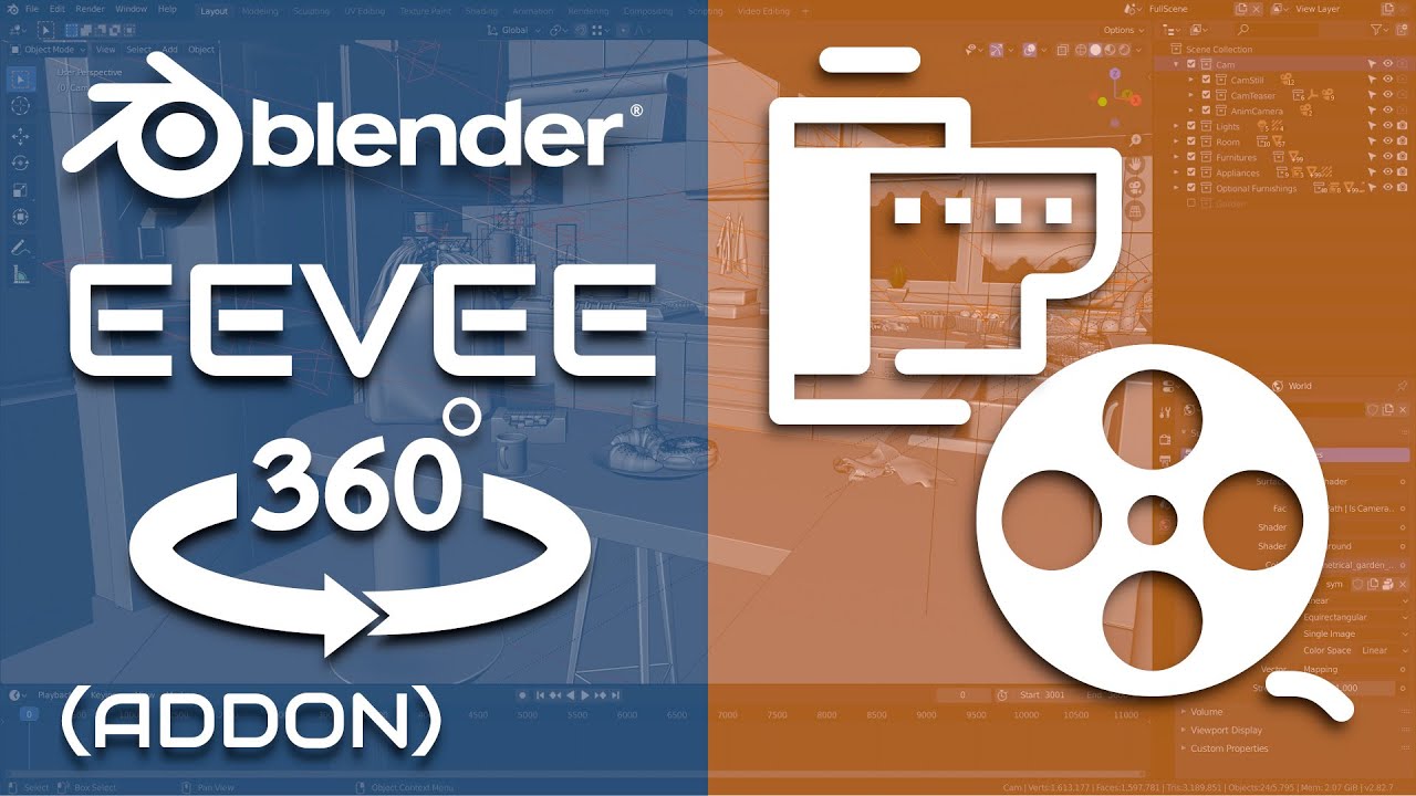 Blender Eevee360 addon