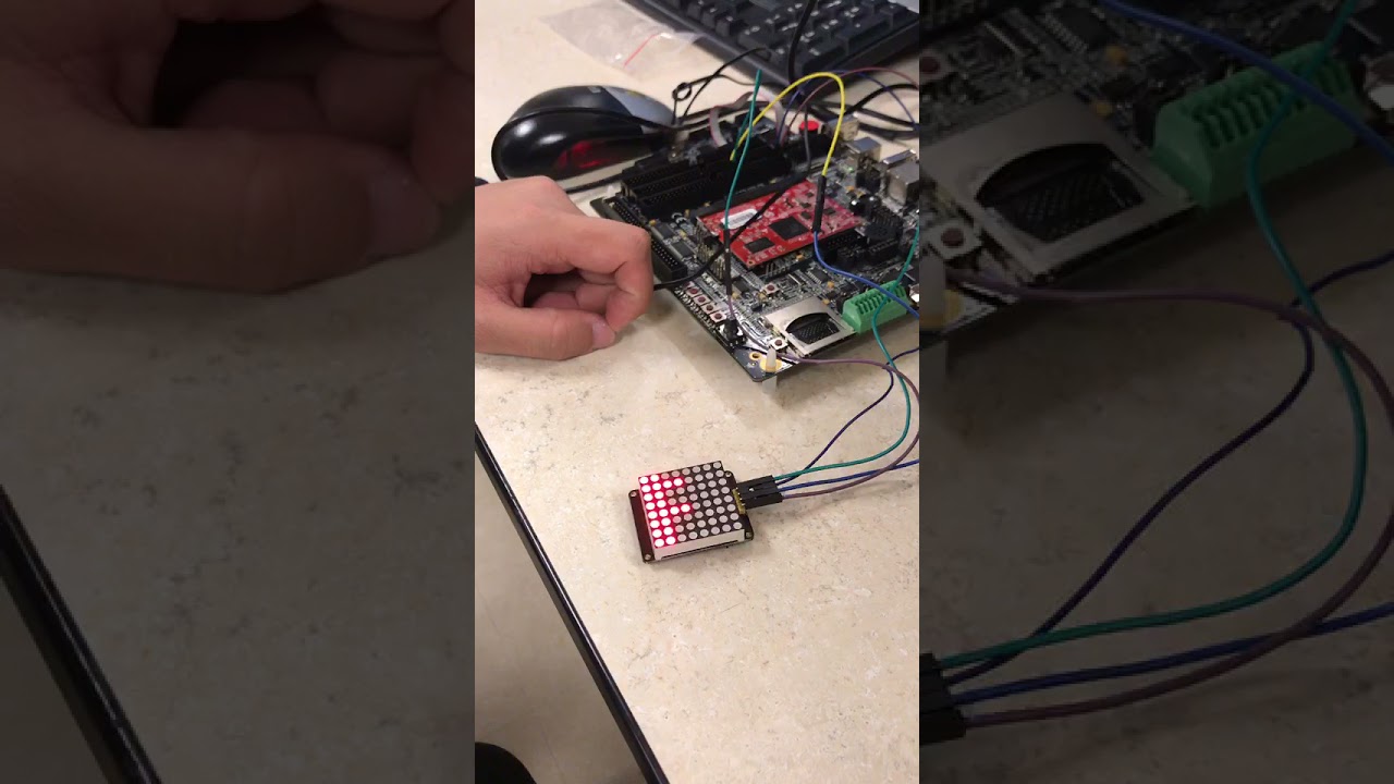 LED matrix game controlled by the audio codec UDA1380 on LPC4088 board