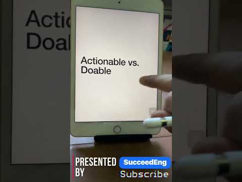 Actionable vs Doable | What is the difference between Actionable and Doable