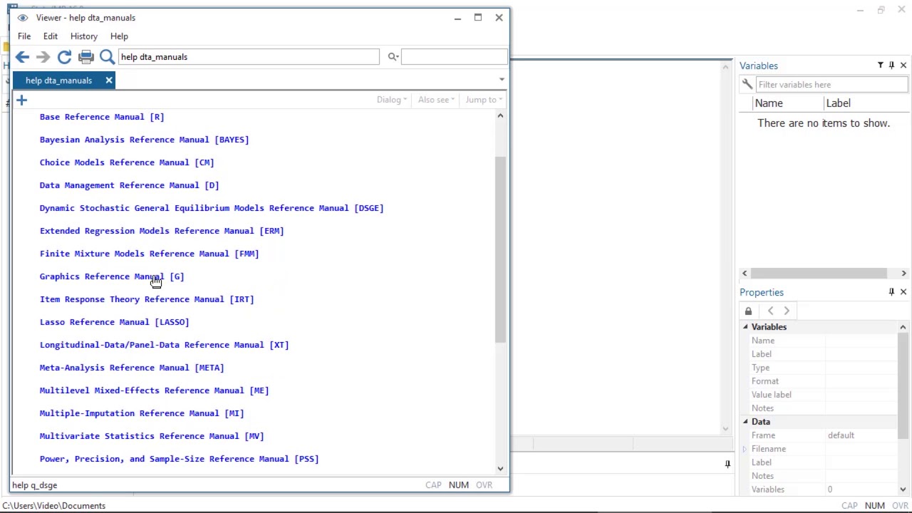 Example datasets included with Stata 16