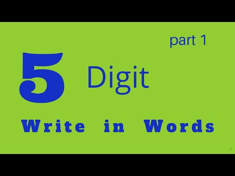 How to write 5 digit numbers in words || Five digit number names || Write in numerals || part 1