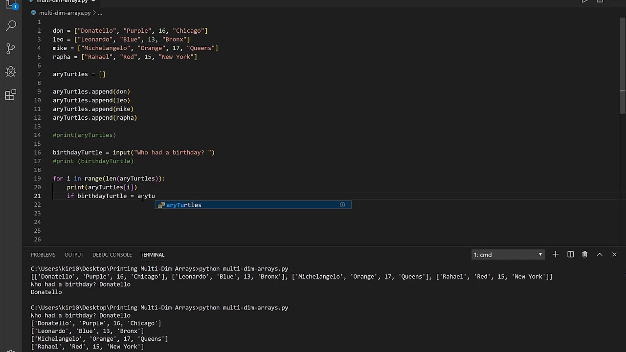 Changing  Values in Multi-Dimensional Array