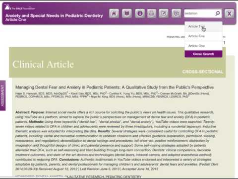 Anxiety and Special Needs in Pediatric Dentistry