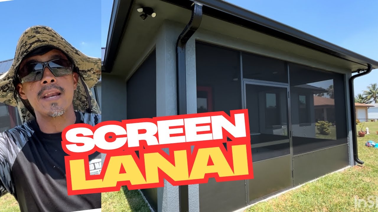 How to Screen in a  Lanai or Patio using Aluminum & NoSeeum Screen