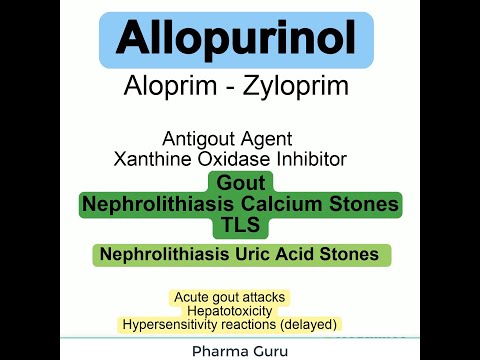 Allopurinol - Aloprim - Zyloprim - pronounciation - Class - Indication - in a nutshell