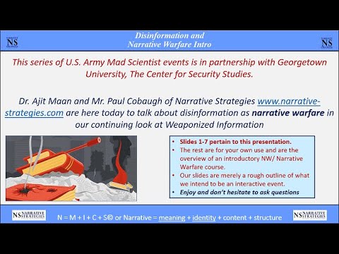 Weaponized Information: Disinformation and Narrative Warfare – Alan Malcher