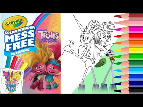 Velvet & Veneer Crayola Color Wonder Coloring Page & More | Trolls Band Together