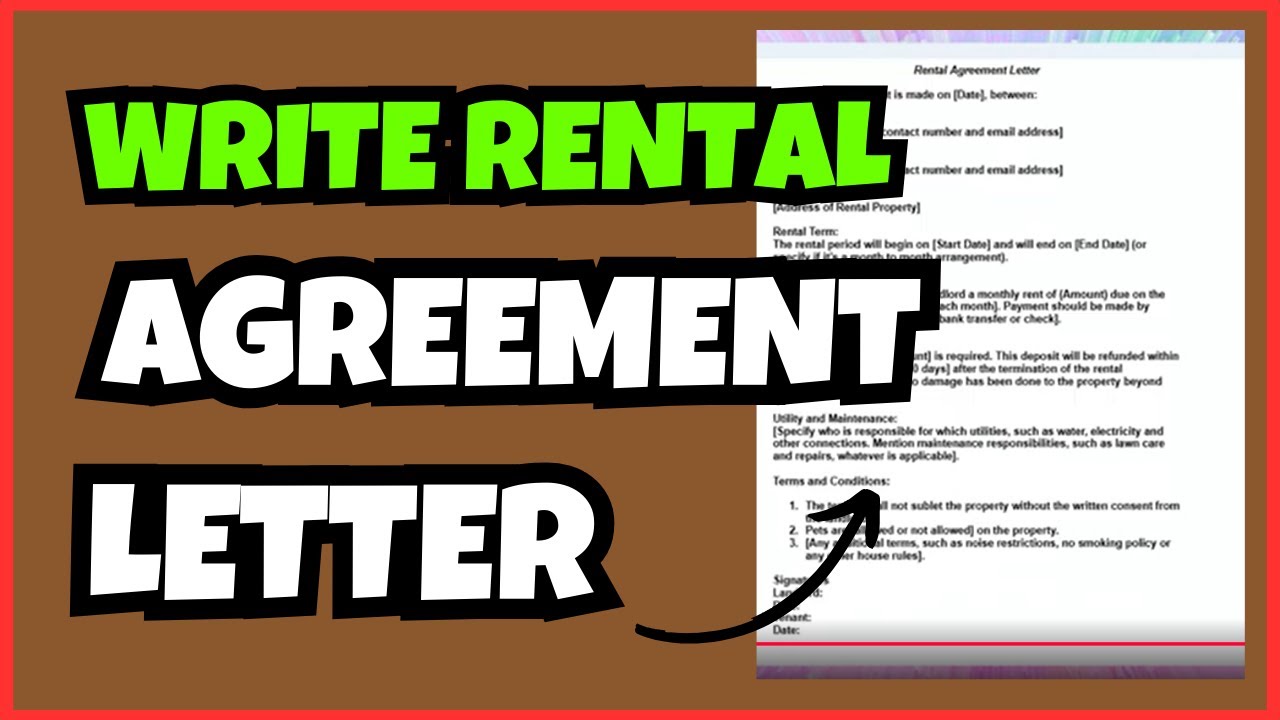 How to Write a Rental Agreement Letter | Easy Step-by-Step Guide!