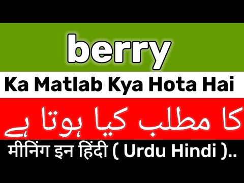 Berry Meaning | Berry Meaning In Urdu | Berry Ka Matlab Kya Hai | Berry Ka Meaning Kya Hai