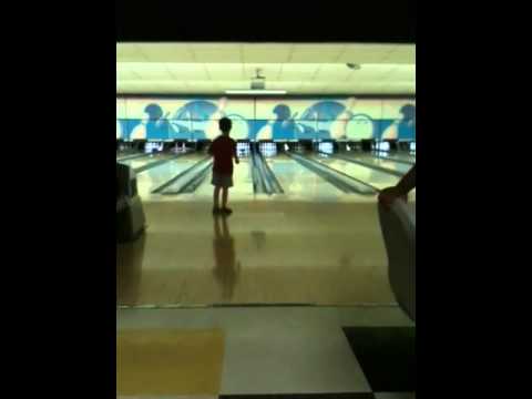 Trey (age 6) bowling