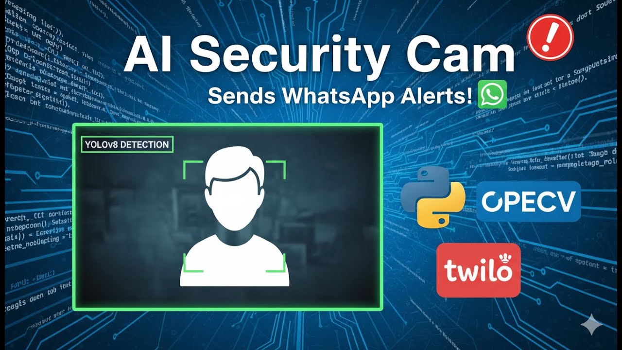 Build an AI Security Camera with Python | Sends Real-Time WhatsApp Alerts!