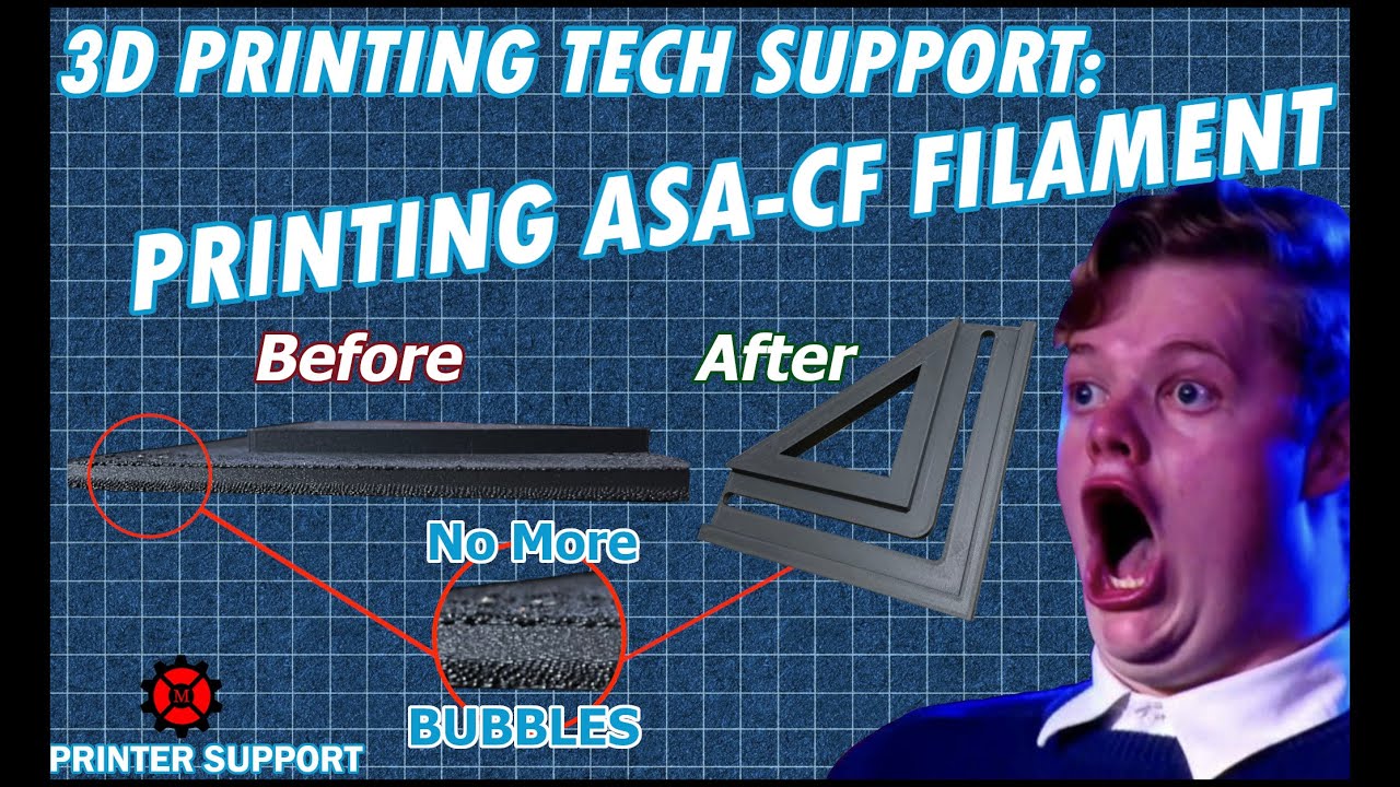 Bubbling of ASA-CF Filament | 3D Printing Tech Support | Can you 3D Print Carbon Fiber Filament?