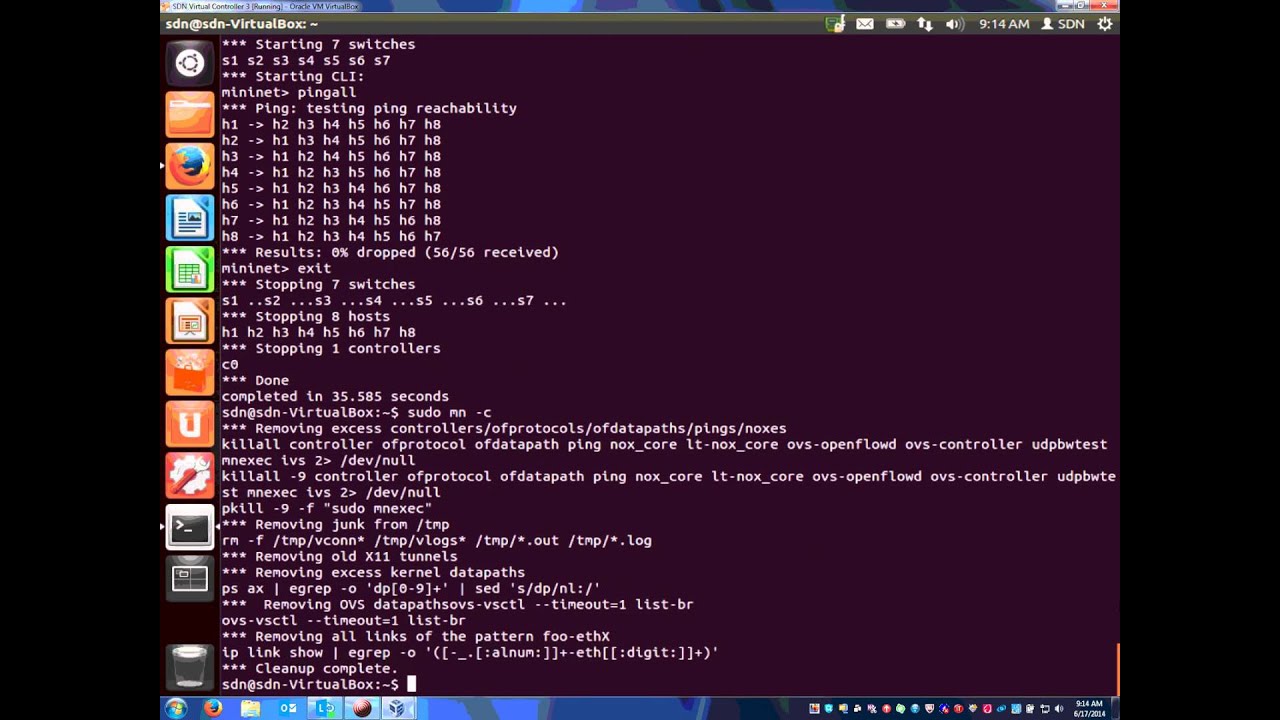 Mininet Installation and Topology View on the HP SDN Controller