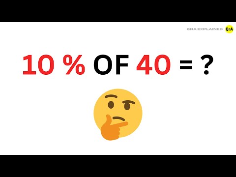 What is 10% of 40 ? || QnA Explained