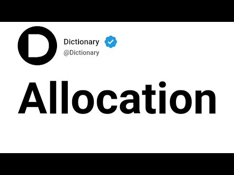 Allocation Meaning In English