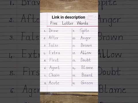 Five Letter Words