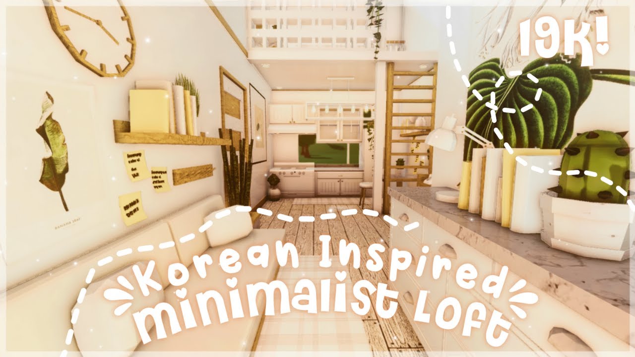 No Gamepass Korean Inspired Minimalist Loft Apartment I 19k I Speedbuild and Tour - iTapixca Builds