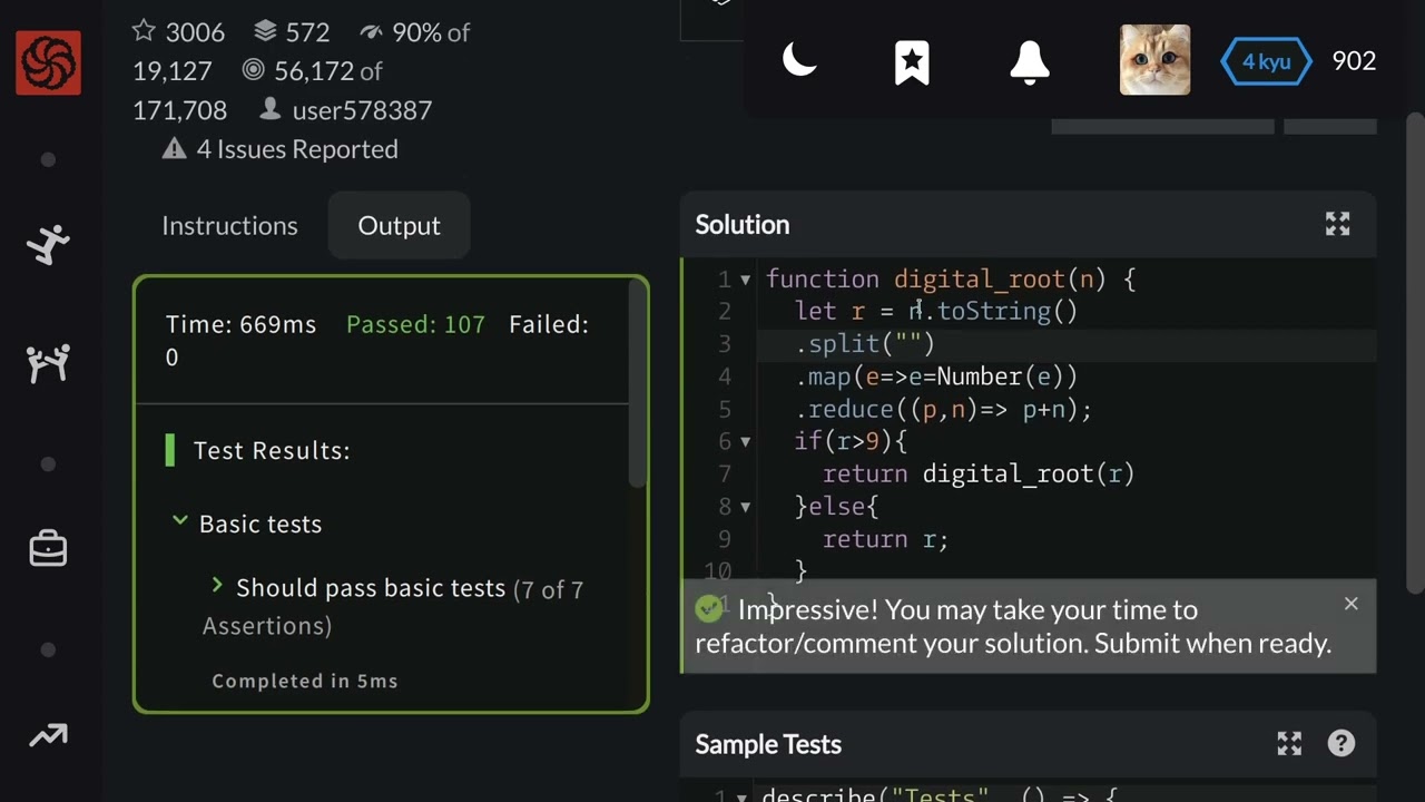 Codewars Sum of Digits/Digital Root