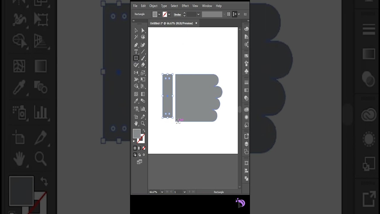 How to create thumbs up icon in illustrator | Like icon design | #shorts #illustrator