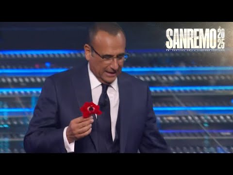 Sanremo 2025 - L'omaggio di Carlo Conti a sua moglie per San Valentino