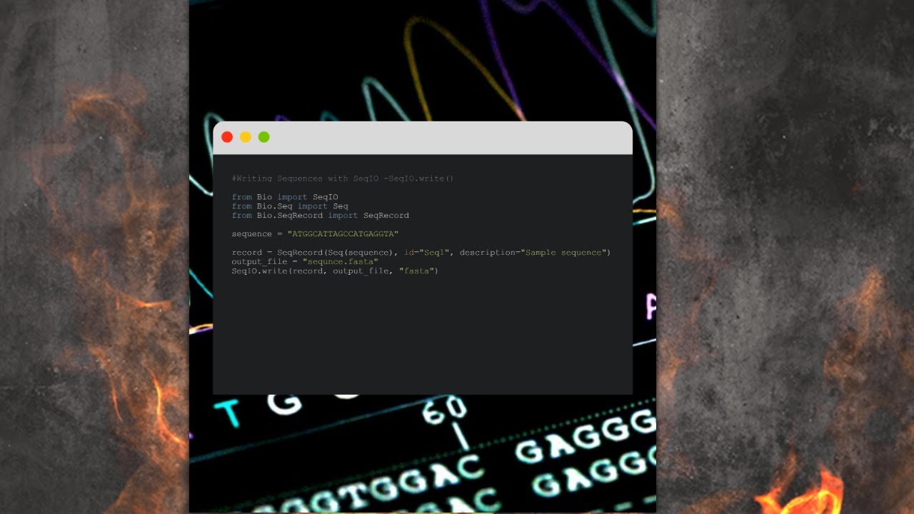 How to write sequence files using #biopython